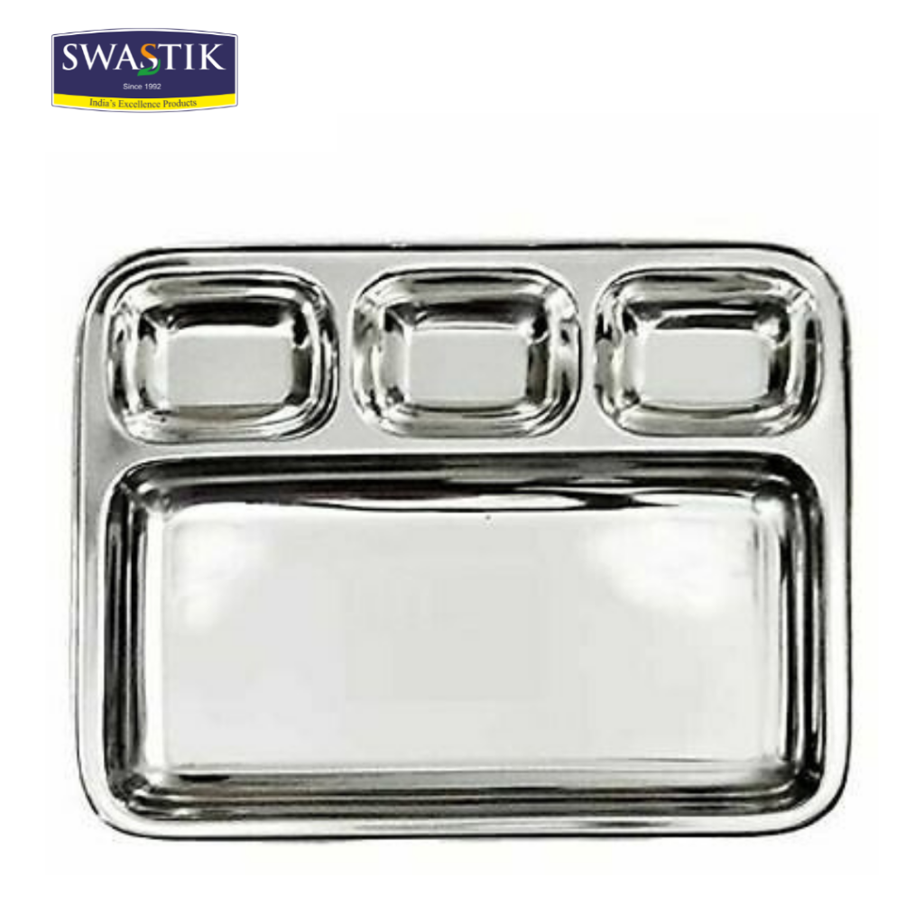 4 COMPARTMENT THALI (STEEL) - Shree Swastik Food Products
